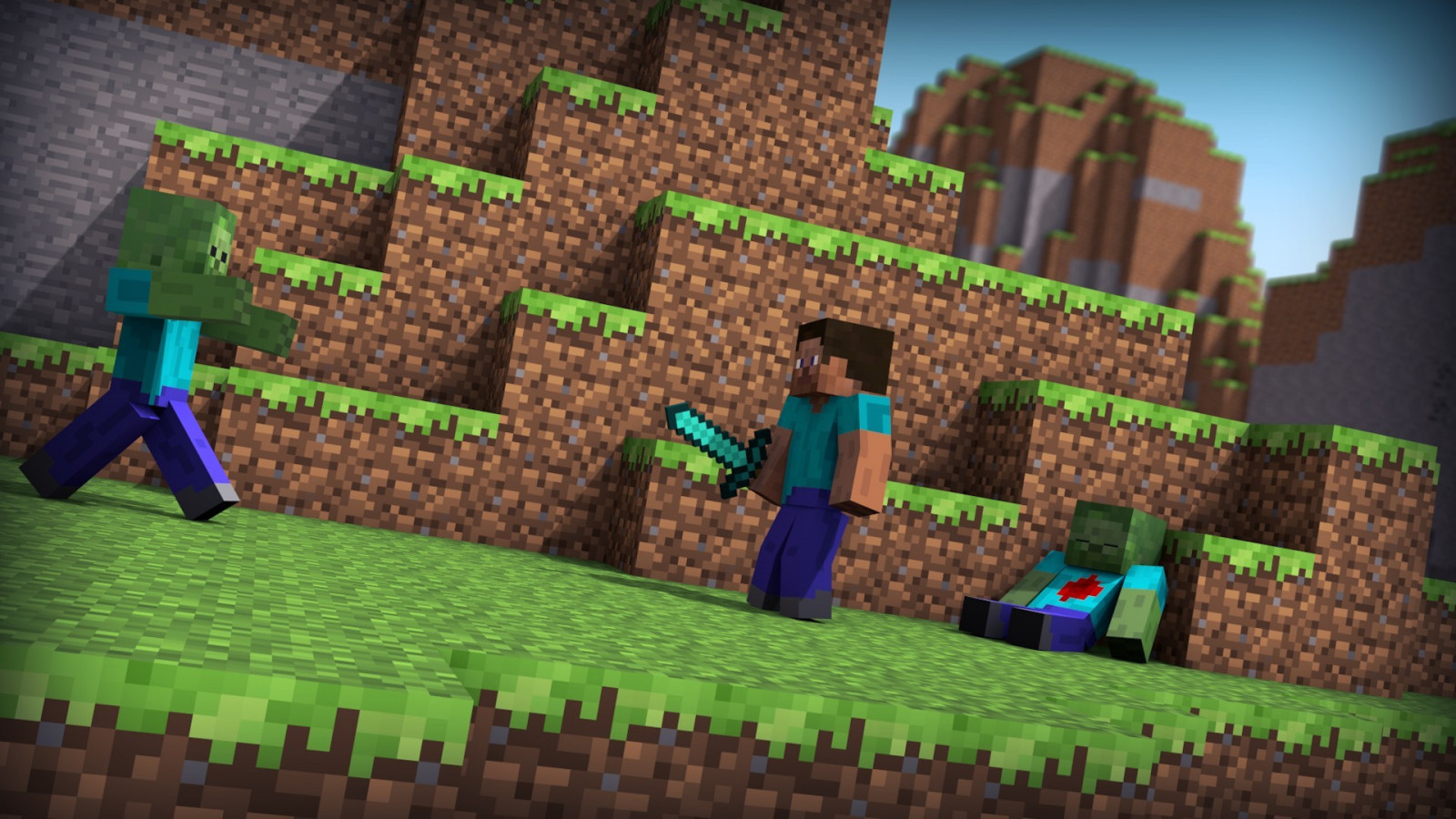 Wallpaper : video games, Minecraft, world, Steve, Toy, jungle, play ...