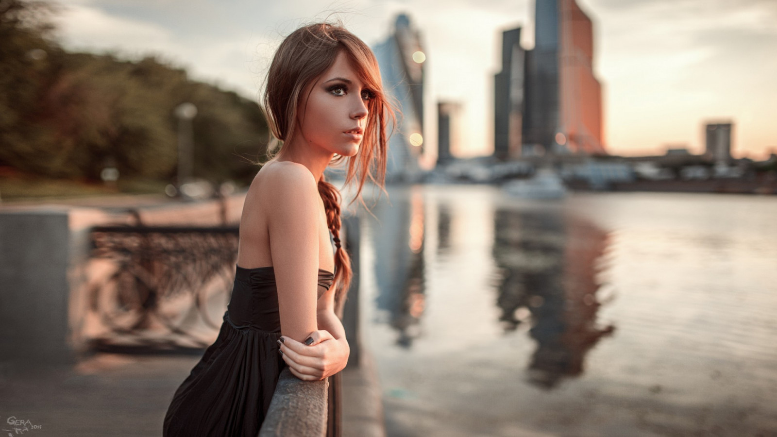 Wallpaper Women Outdoors Redhead Model Depth Of Field City