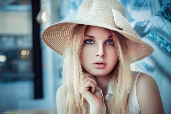 Wallpaper Women Model Portrait Blonde Depth Of Field Looking At