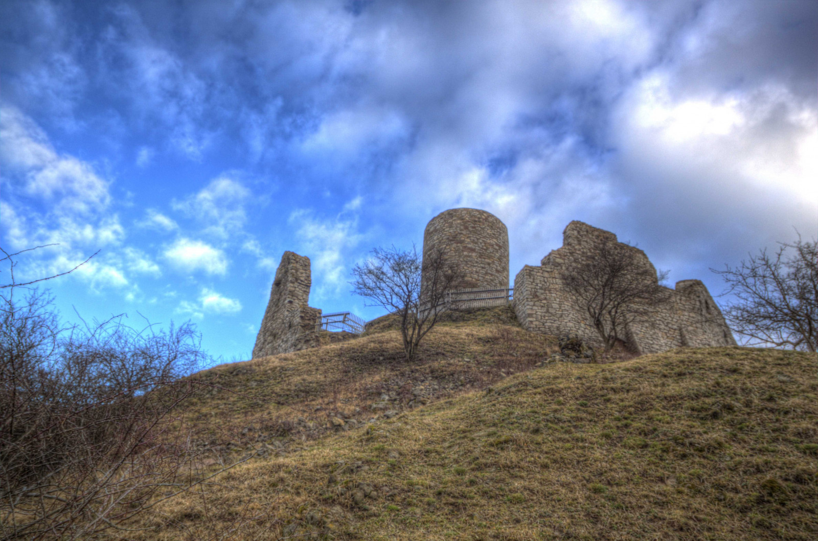 Wallpaper : landscape, sunset, architecture, hill, rock, ruin, grass ...