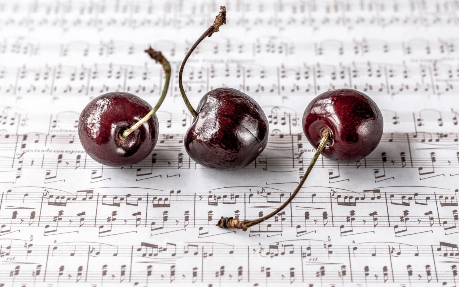 Obrázky na plochu : čerešne, jedlo, ovocný, noty 1920x1200 ...