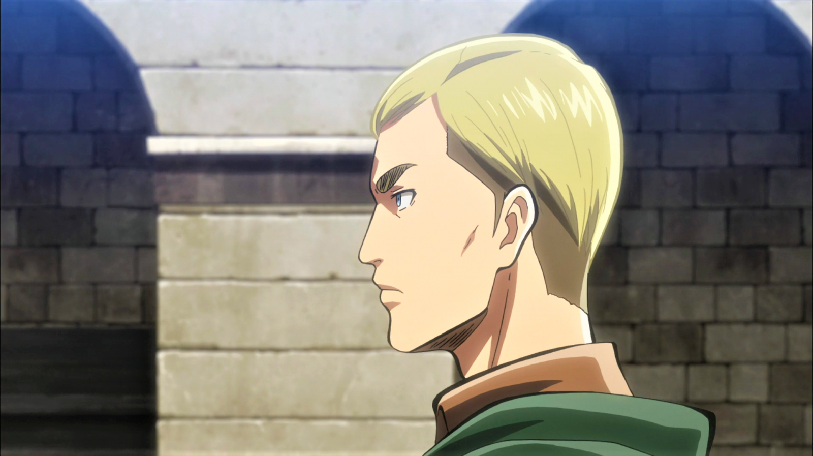 Wallpaper : Shingeki no Kyojin, Erwin Smith, blonde, blue eyes, hoods ...