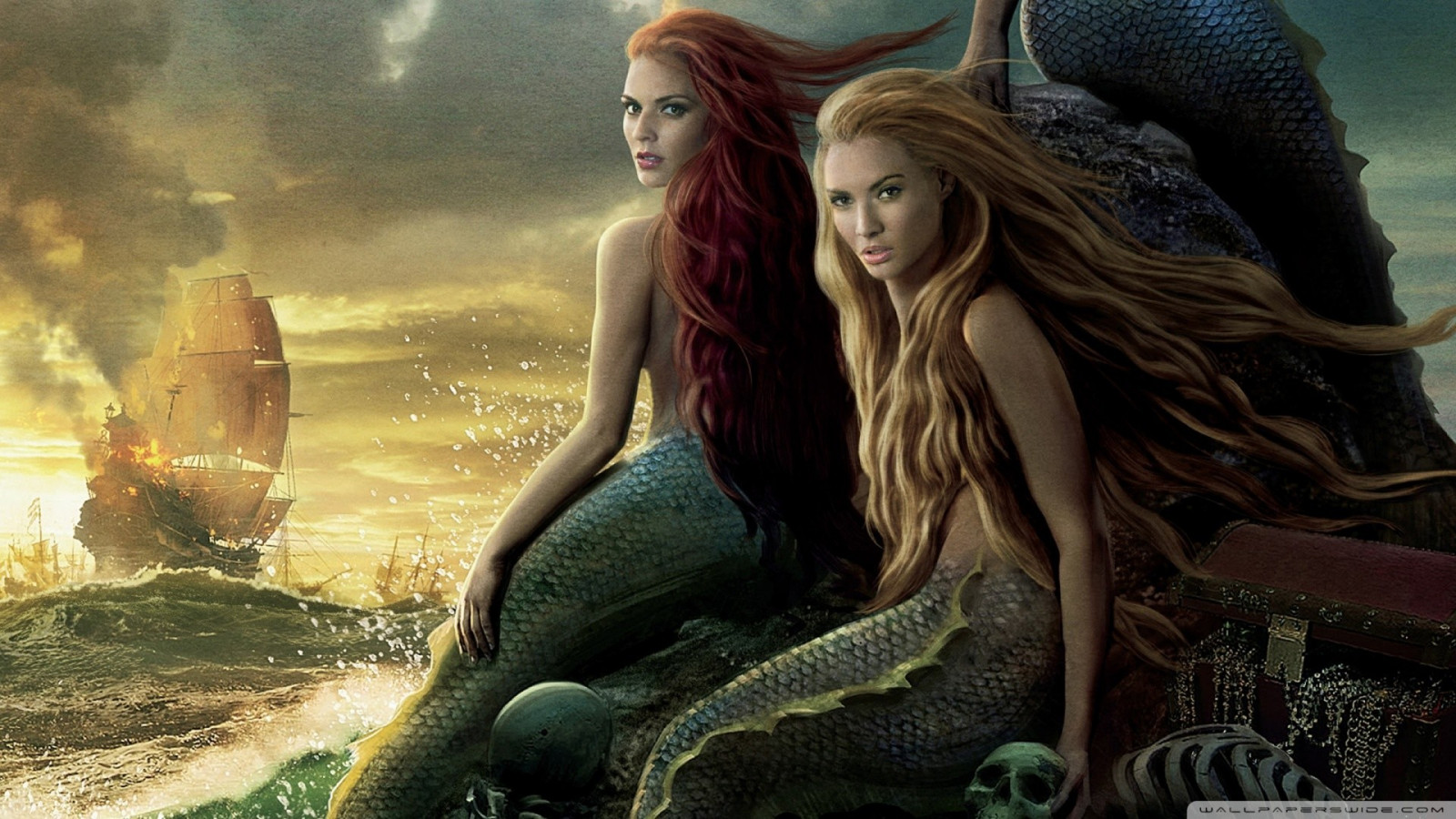 Wallpaper : movies, mermaids, mythology, Pirates of the Caribbean On ...