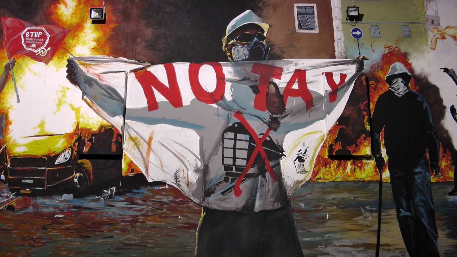 Wallpaper : graffiti, riot, Carnival, noTAV, danslarue, ART ...