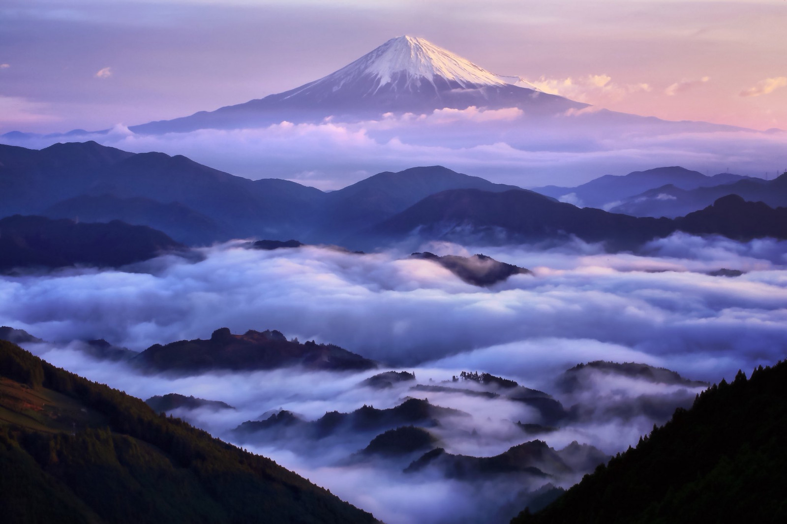 Sfondi : 2048x1364 px, nuvole, Giappone, nebbia, Monte Fuji 2048x1364 ...