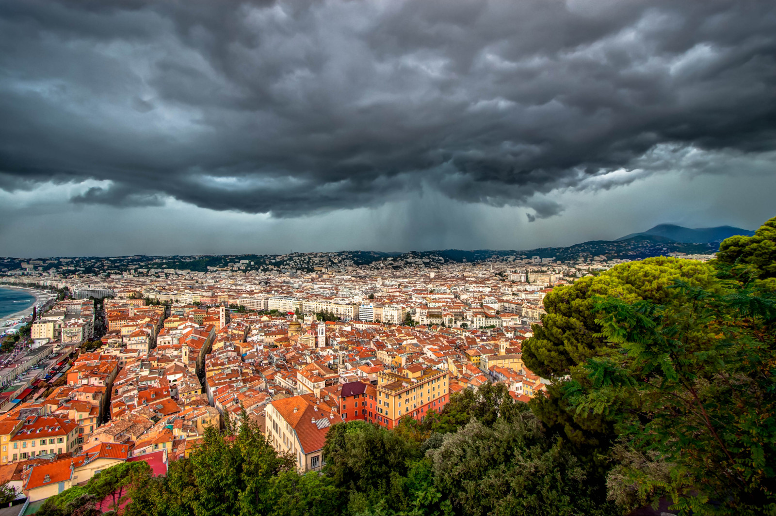 Tapety : krajina, podzim, panoráma města, středozemský, nebe, horizont ...
