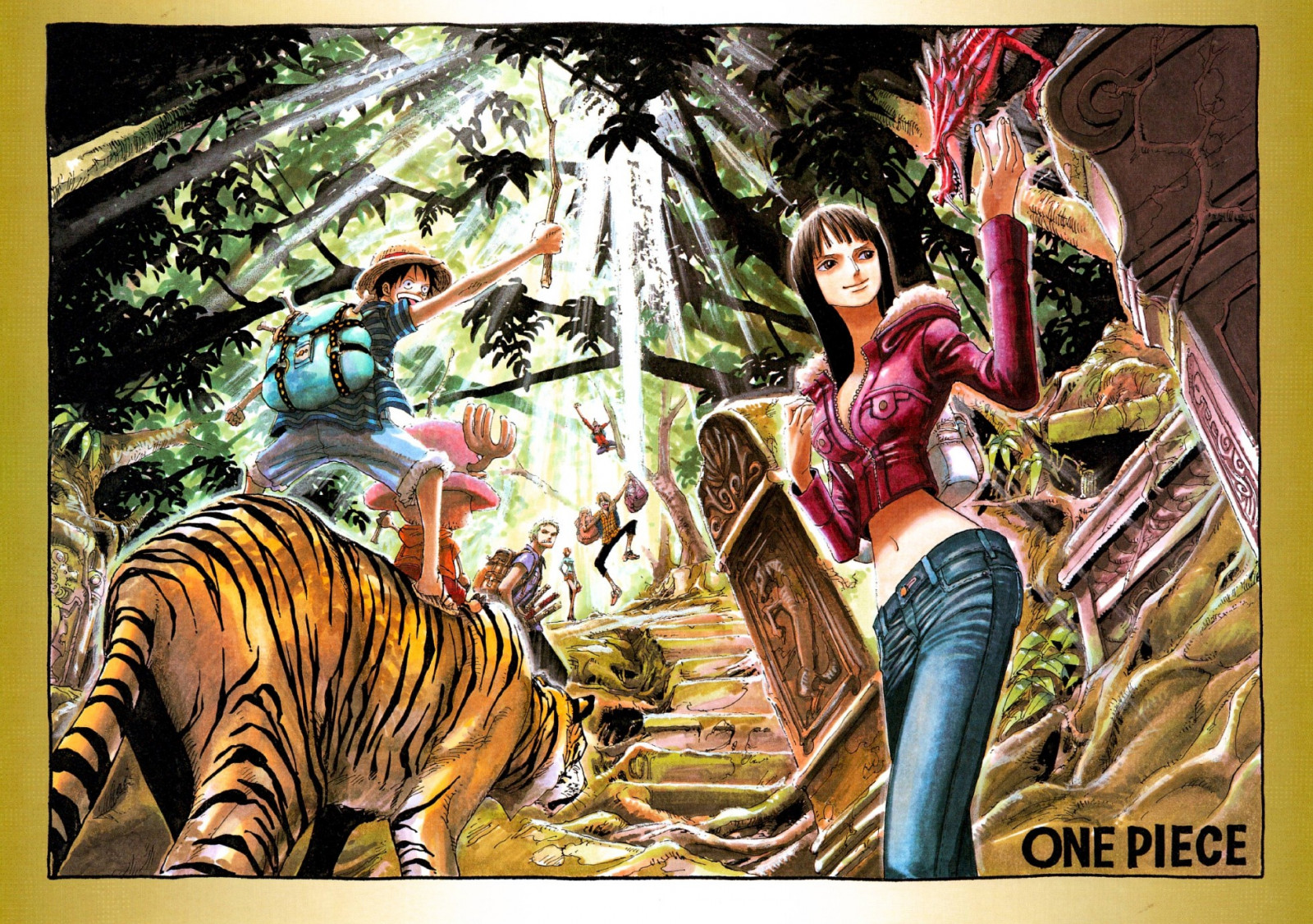 Wallpaper : illustration, One Piece, jungle, comics, poster, Nico Robin ...