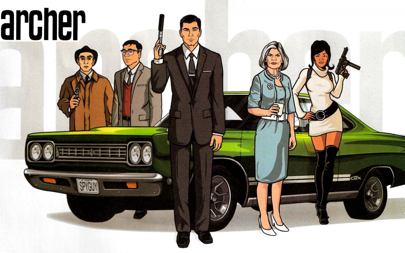 Wallpaper : illustration, vehicle, cartoon, brand, Archer TV show ...