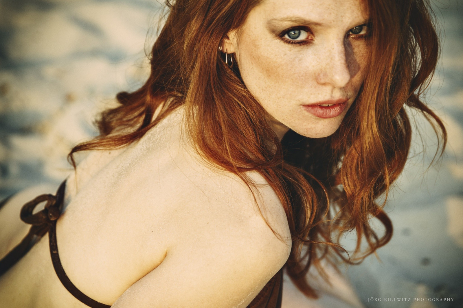 Wallpaper Face Women Redhead Long Hair Bare Shoulders Glasses