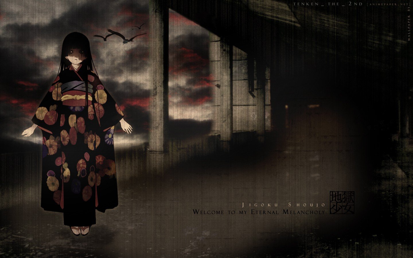 Papel De Parede 1440x900 Px Anime Meninas Anime Corvo Olhos