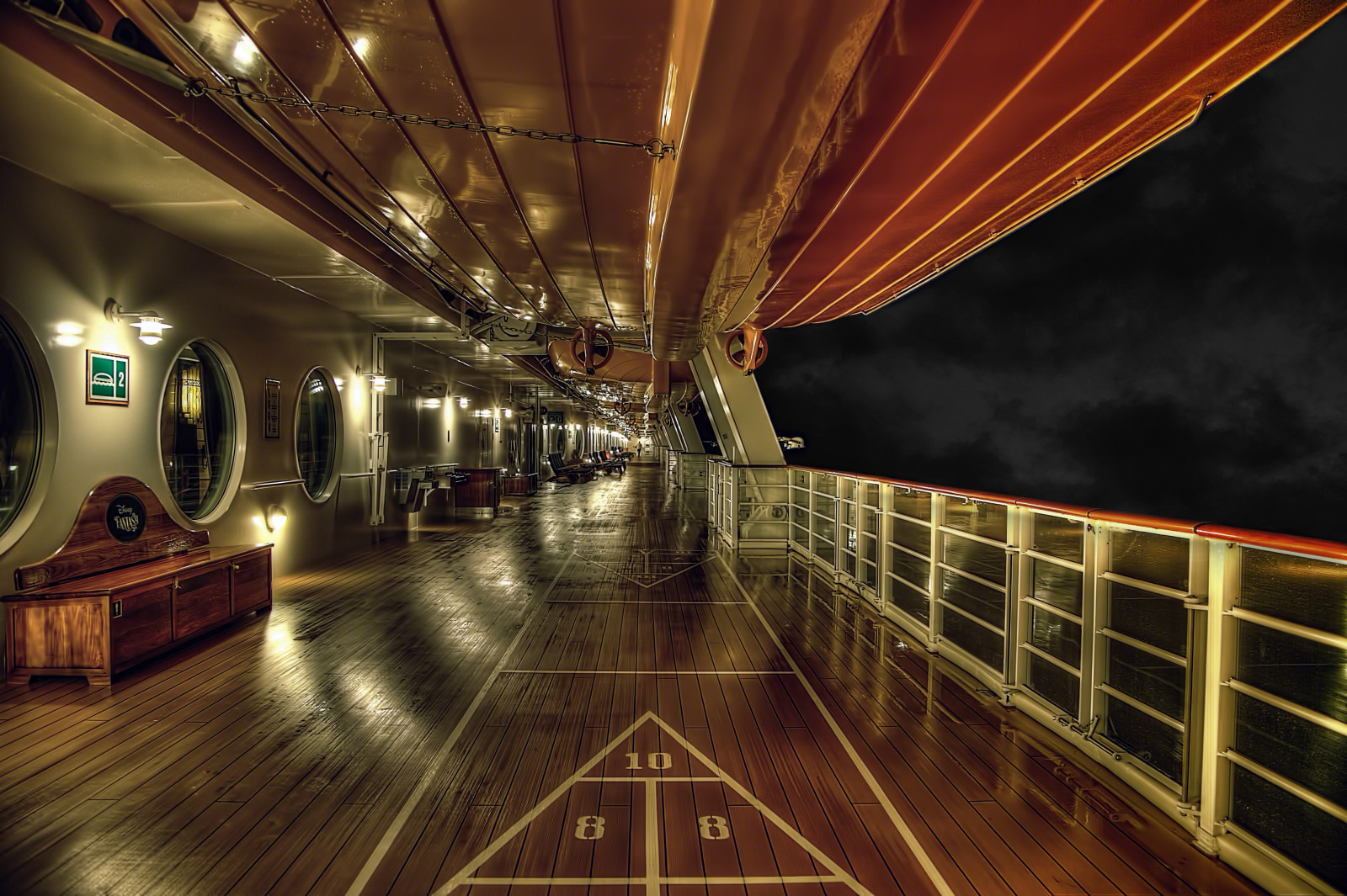 Cruise Ship Deck Night