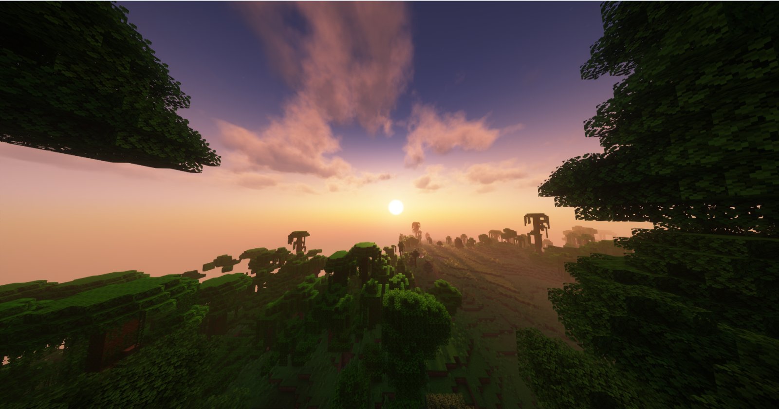 Wallpaper : Minecraft, sunset 1920x1008 - InrroInrro - 2289928 - HD ...