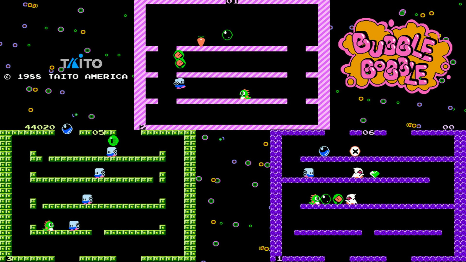 Sfondi : videogiochi, giochi retrò, bubble Bobble, Taito, 1988 Year ...