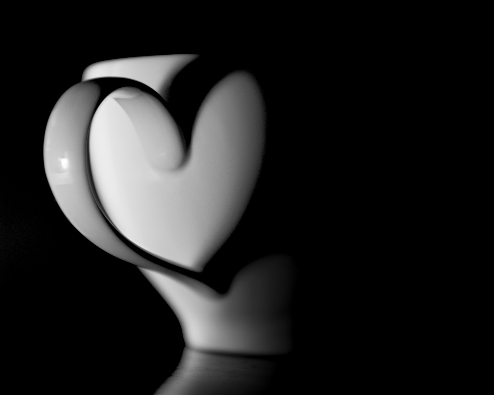 Bakrunner : hjerte, svart, hvit, tekopp, skygge, minimalisme 5020x4016 ...