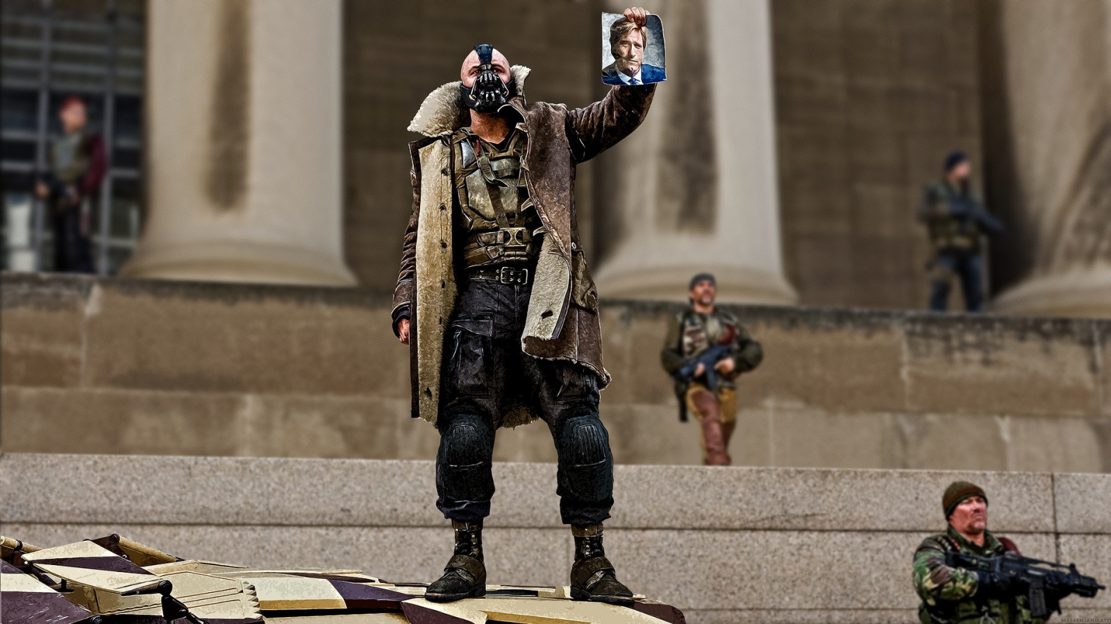 Wallpaper : Batman, soldier, army, Person, The Dark Knight Rises, Bane ...
