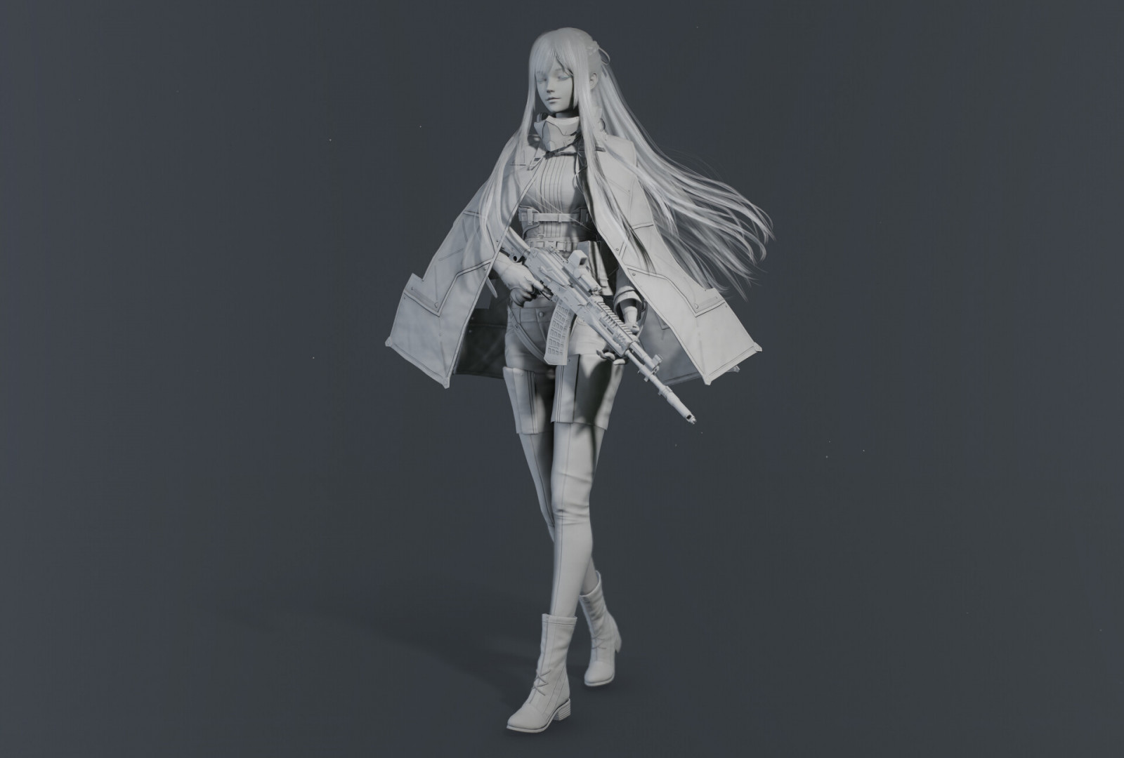 Wallpaper : AK12, 3D, Girls Frontline, digital art 1920x1296 ...