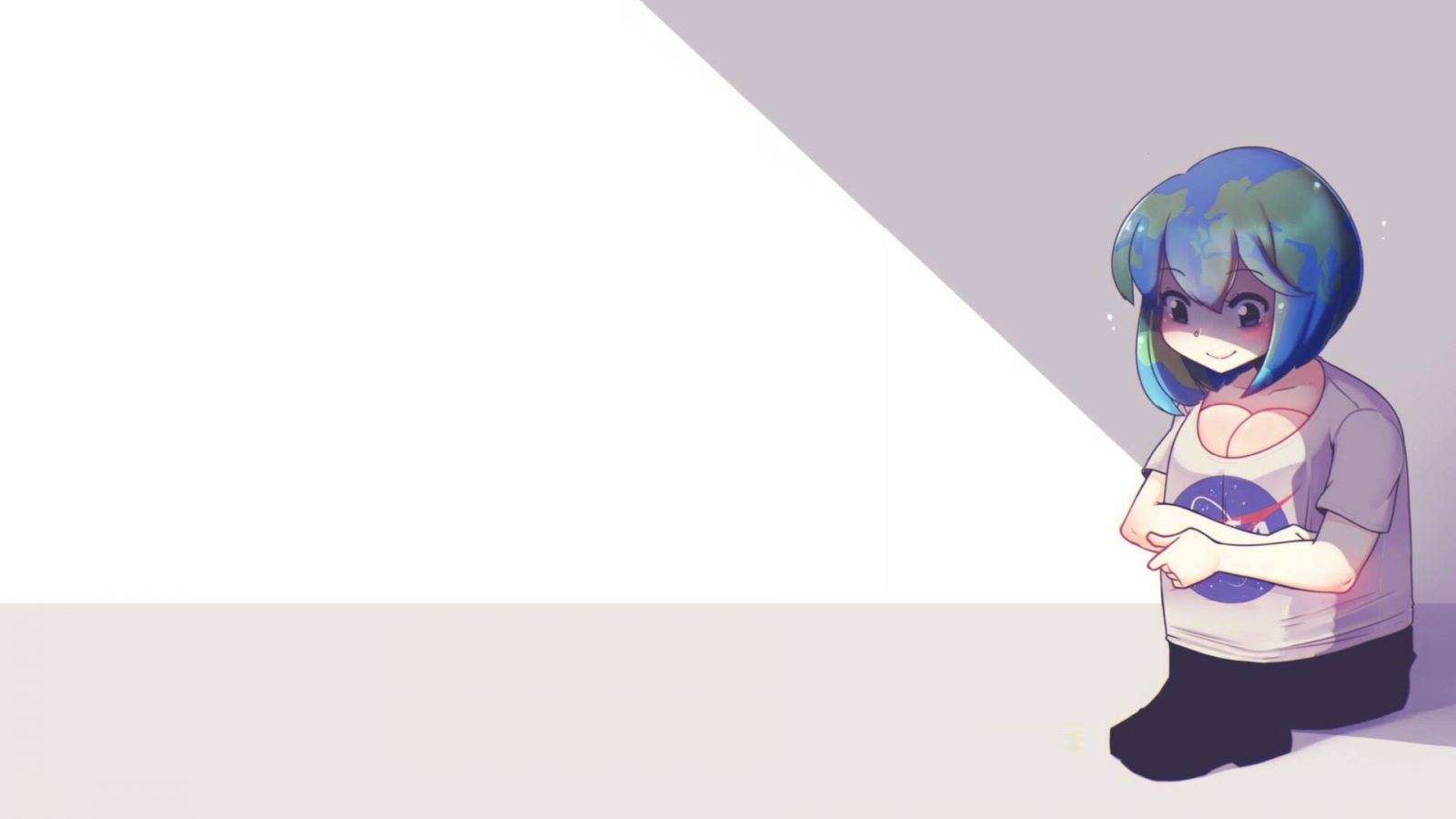 Wallpaper : Earth chan, anime girls, simple background 1920x1080 ...