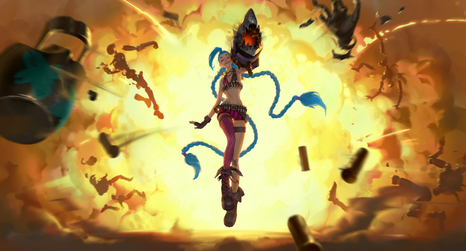 วอลเปเปอร์ : Legends of Runeterra, Jinx League of Legends 2000x1080 ...