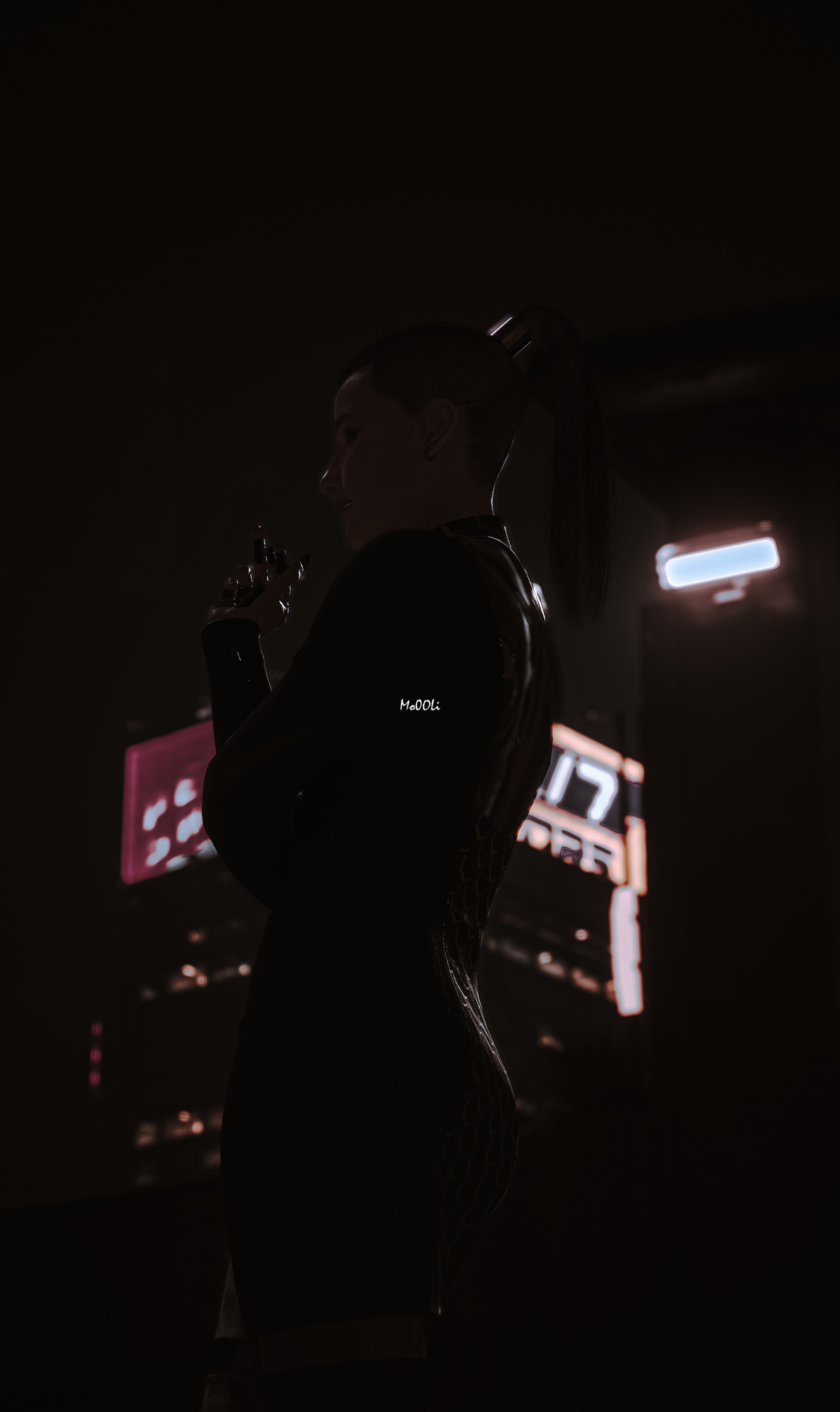 배경 화면 : 사이버 펑크 2077, V, 밤, 여자들, Video Game Art, Mo0OLi 2160x3631 ...