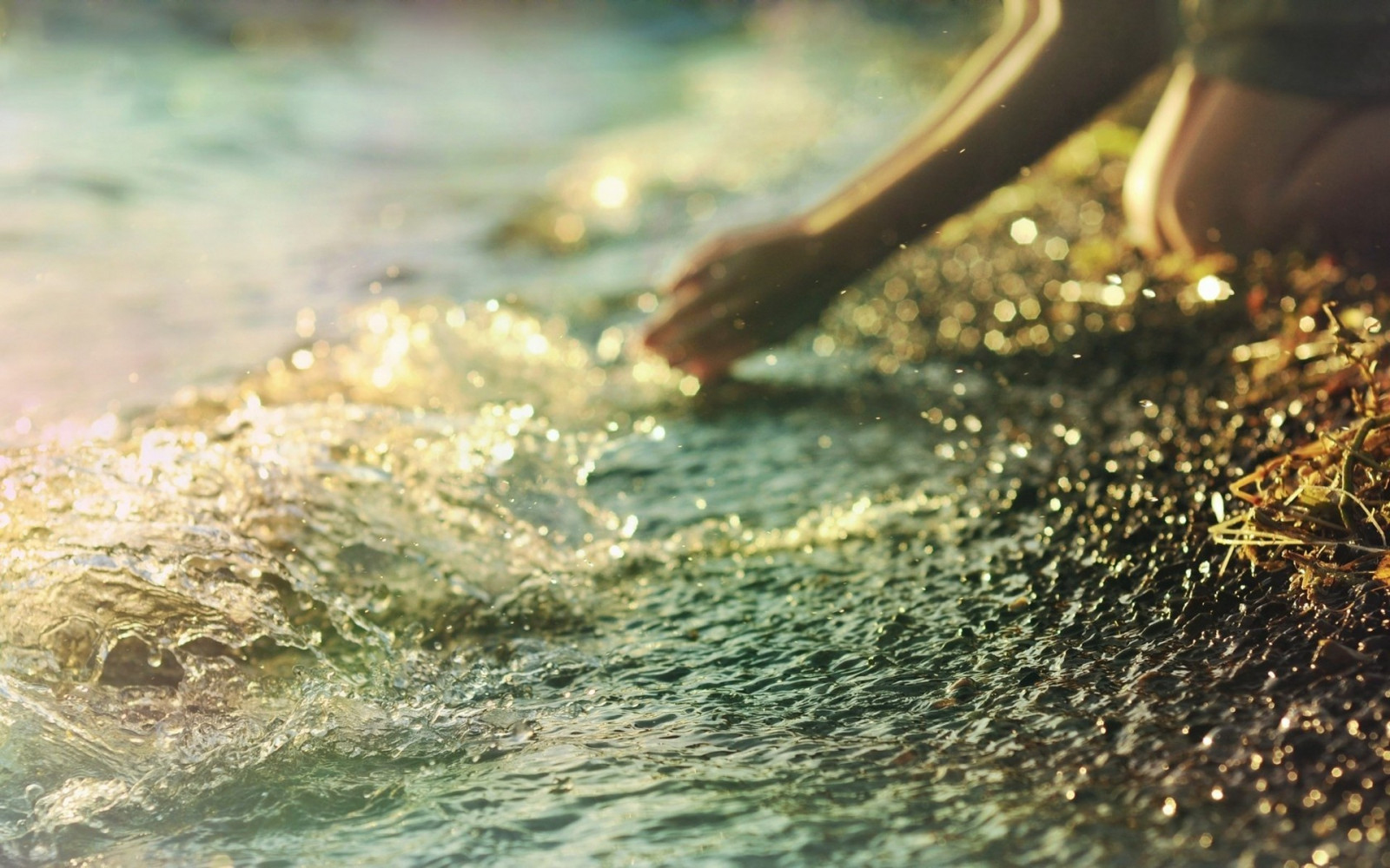 Wallpaper Sunlight Sea Water Rock Nature Reflection Green