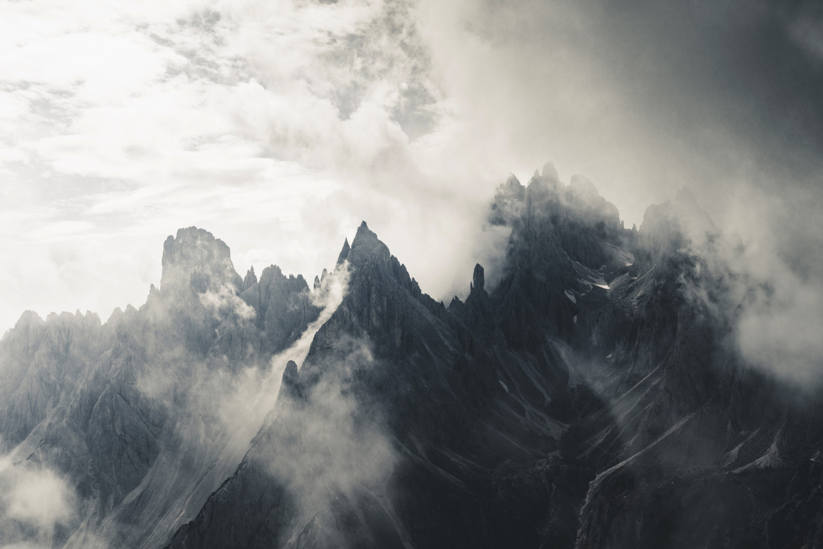 Wallpaper : landscape, nature, mountains, clouds, mist 4096x2732 ...