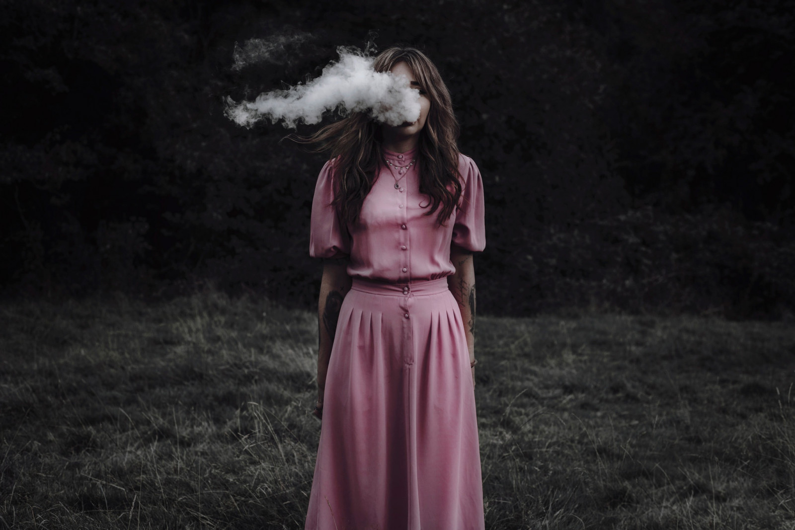 Wallpaper : smoke, dress, dark, women 2048x1367 - WallpaperManiac ...