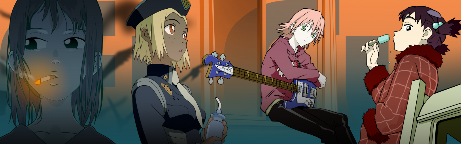 Wallpaper : illustration, anime, cartoon, FLCL, comics, screenshot ...