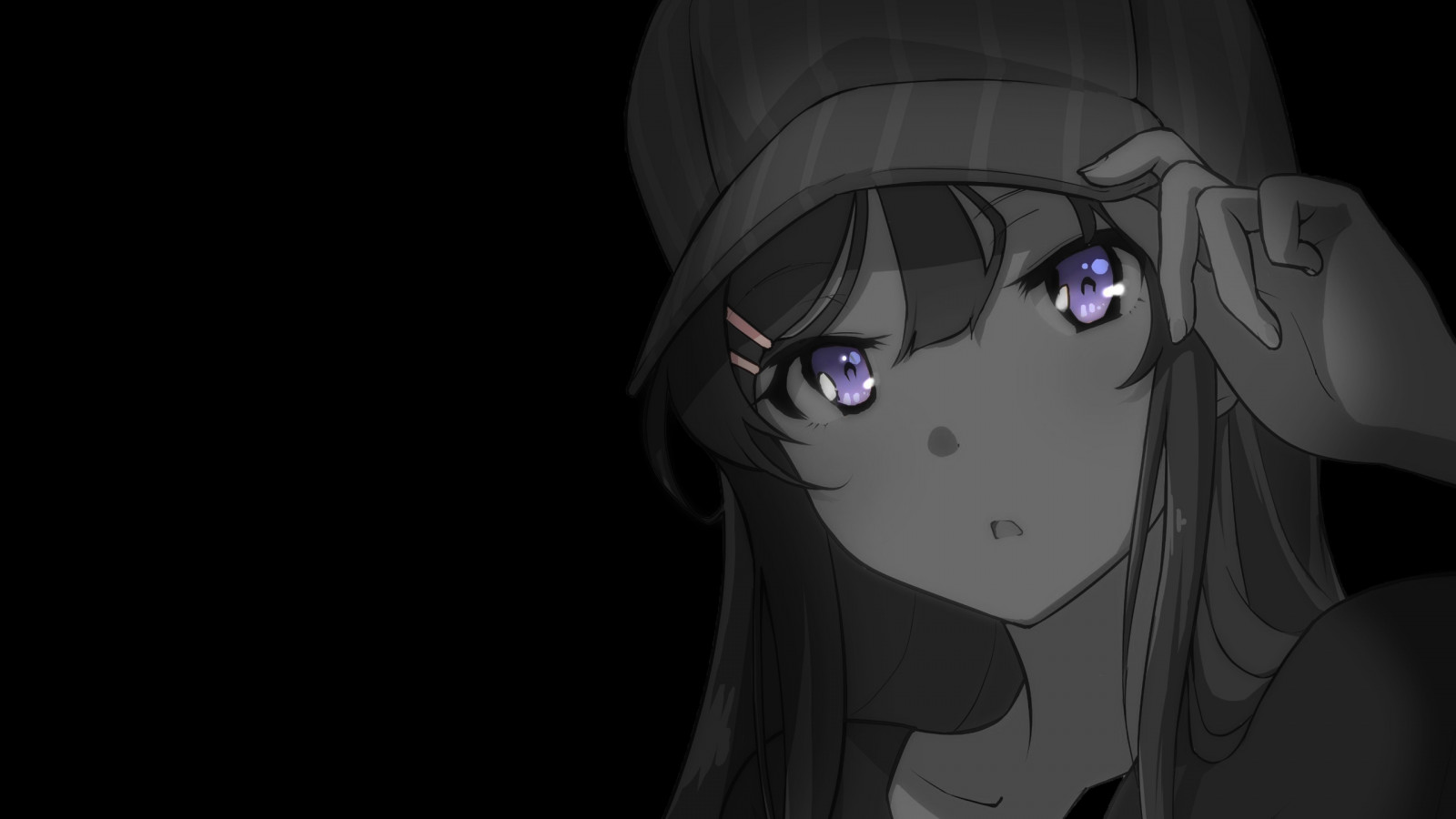 Tapety : oko, rysunek, czarne włosy, SZTUKA, cg artwork, monochromia ...