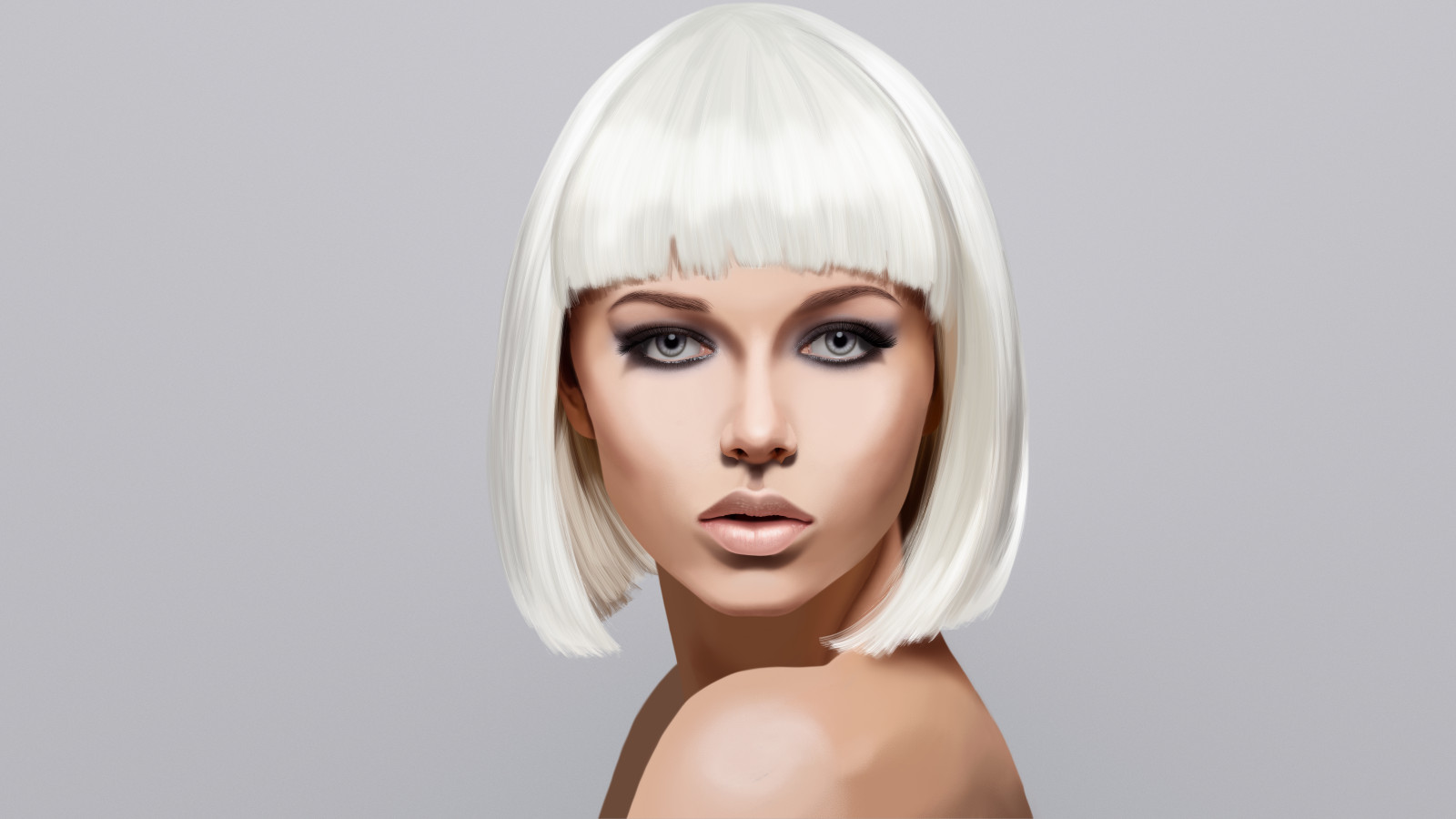 Wallpaper : women, model, digital art, illustration, portrait, drawing ...