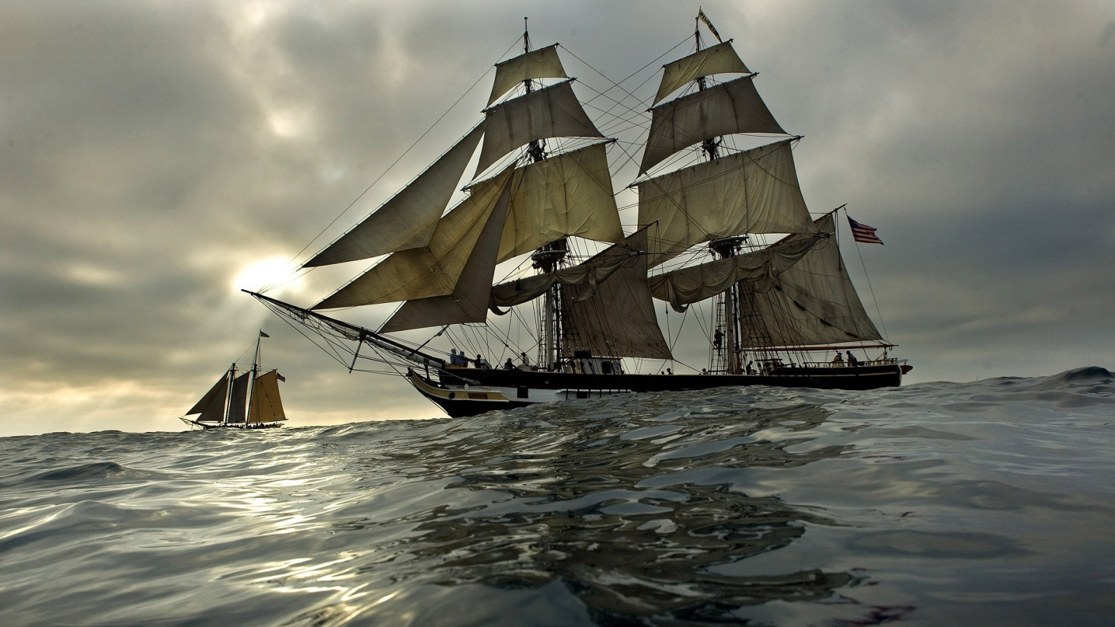 Wallpaper Boat Sailing Ship Sea Vehicle Ghost Ship Brigantine