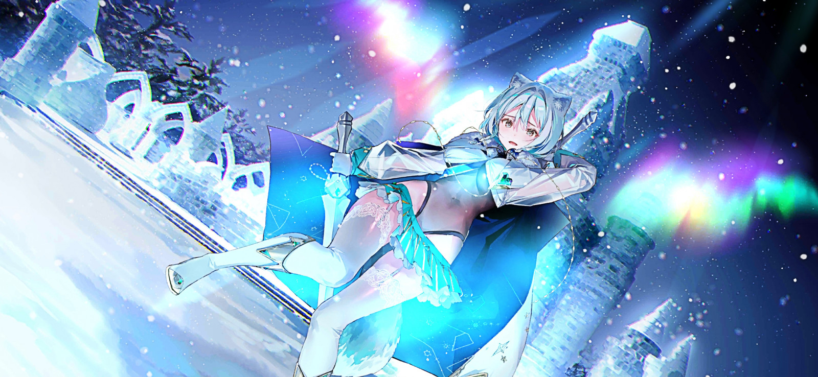 Tapety : game characters, sníh, anime dívky, anime games, Miko, white ...