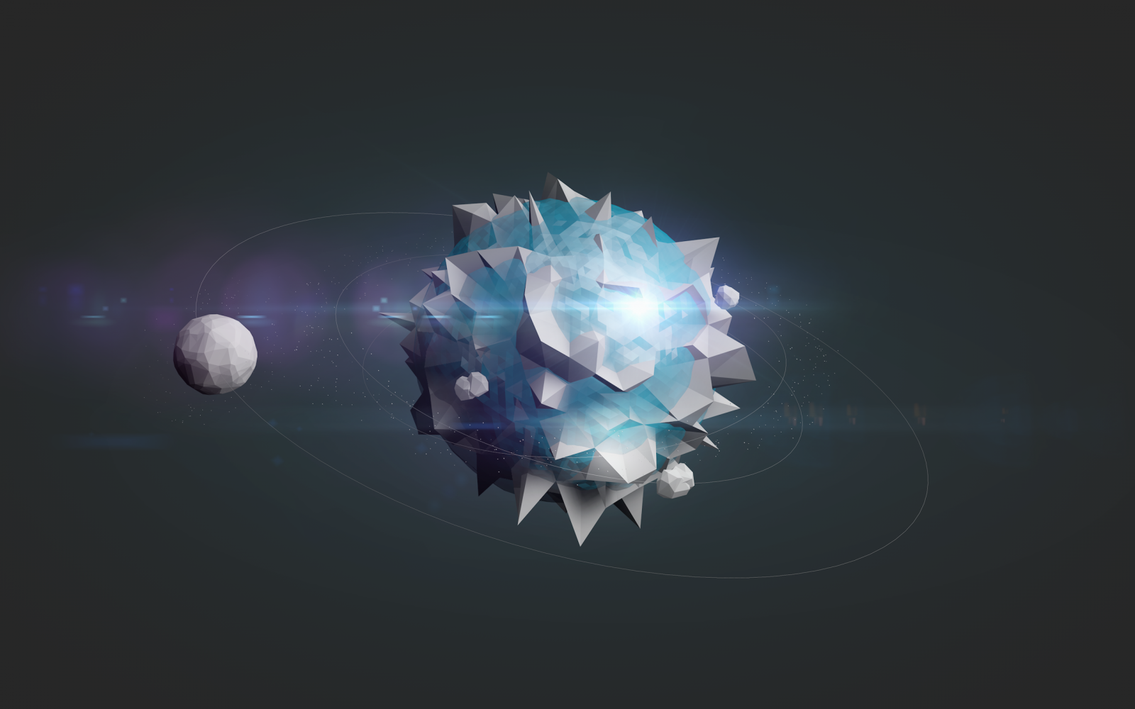 Wallpaper : low poly, planet, space art, digital art 2560x1600 ...