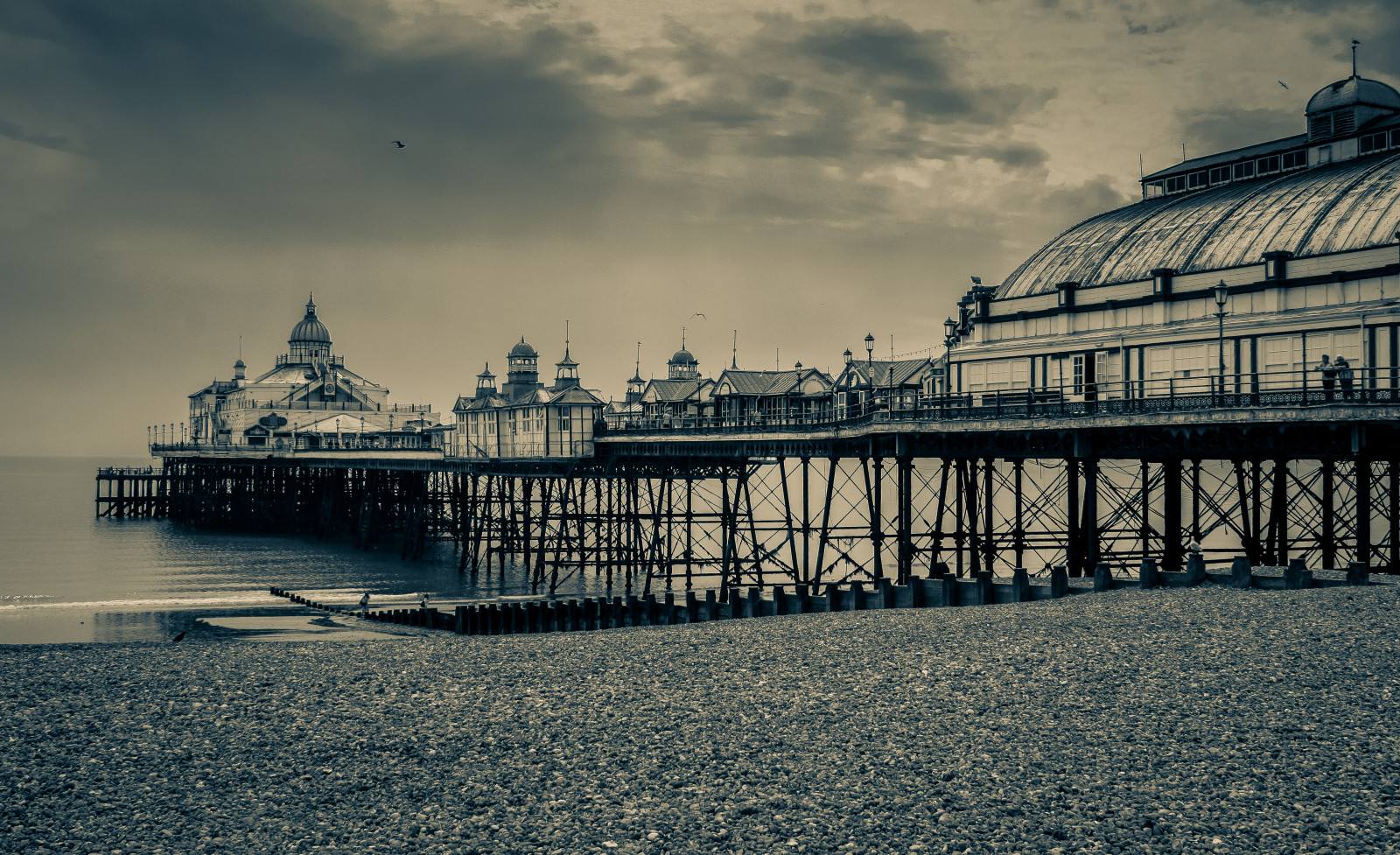 Wallpaper : old, sea, bw, beach, water, coast, pier, Dorset 4039x2467 ...