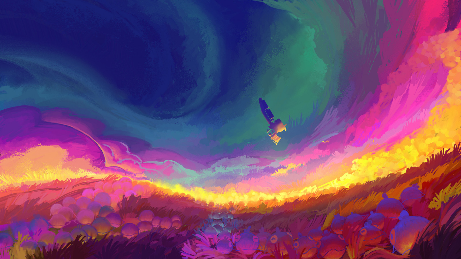 Wallpaper : seni digital, karya seni, ilustrasi, pemandangan, warna ...