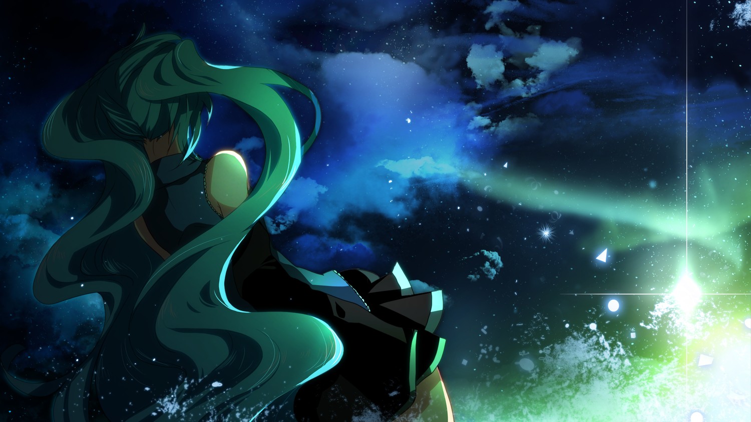 Wallpaper : illustration, anime, Vocaloid, Hatsune Miku, screenshot ...