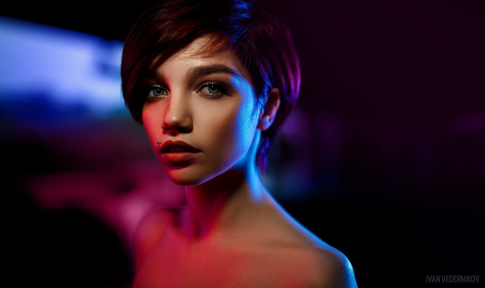Wallpaper Face Women Model Portrait Depth Of Field Short Hair