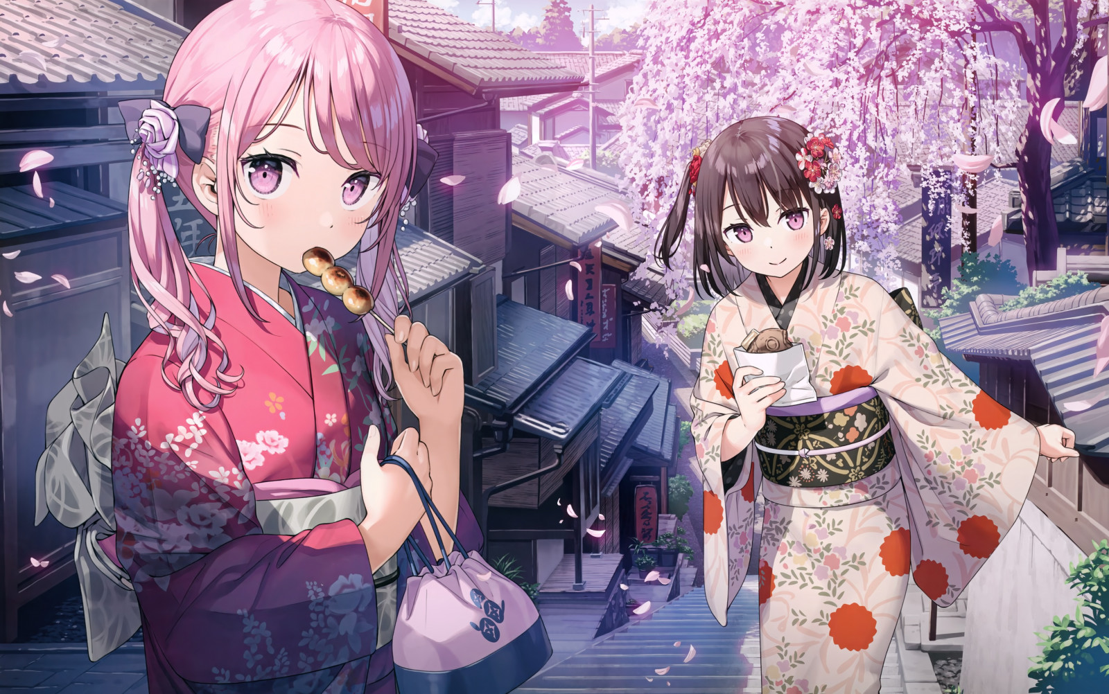 Fond d'écran : Filles anime, Kurumi Kantoku, Yukata, Shizuku Kantoku ...