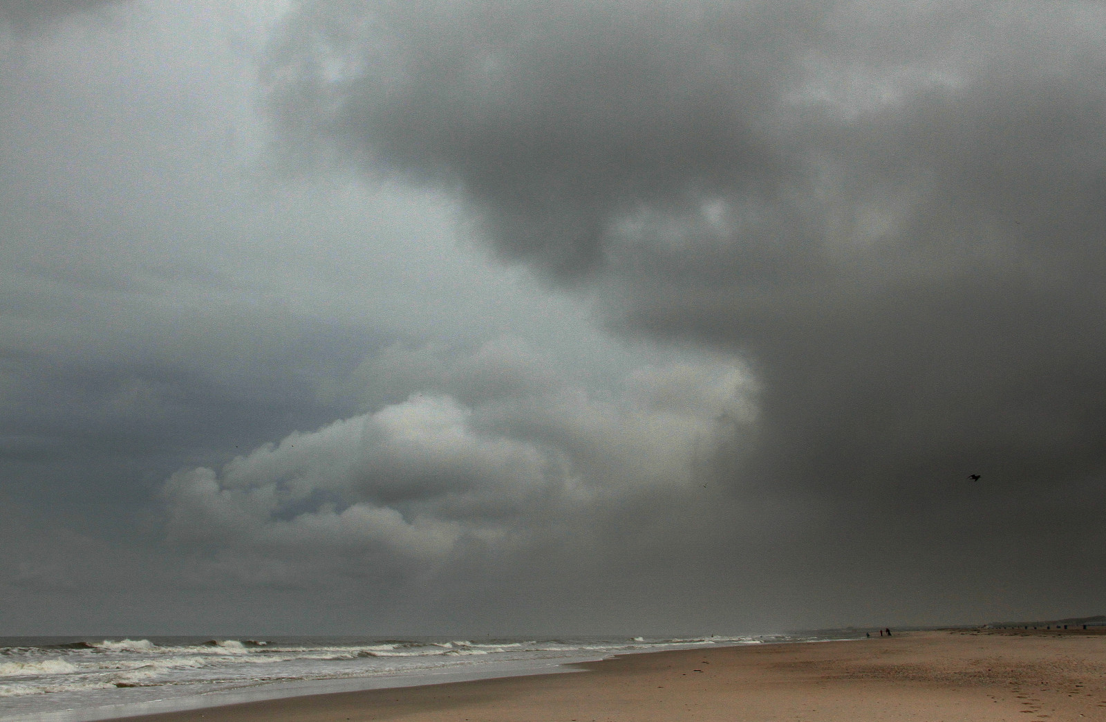 Wallpaper : sea, rain, clouds, beach, storm, Netherlands, cloud ...
