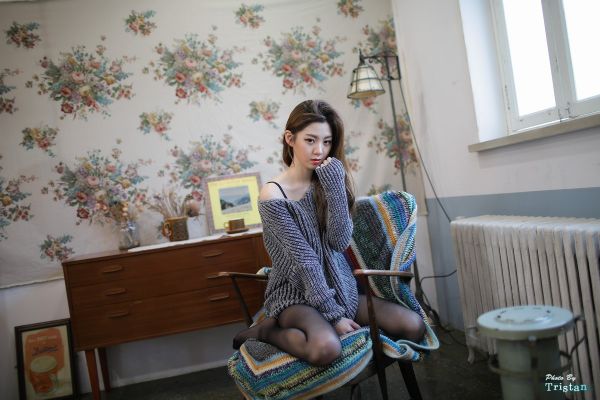 Wallpaper Asian Sitting Dress Blue Korean Spring Color Girl