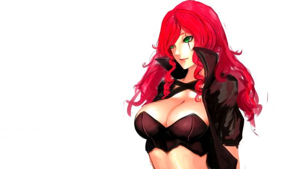 Wallpaper Redhead Long Hair Anime Girls Green Eyes League Of