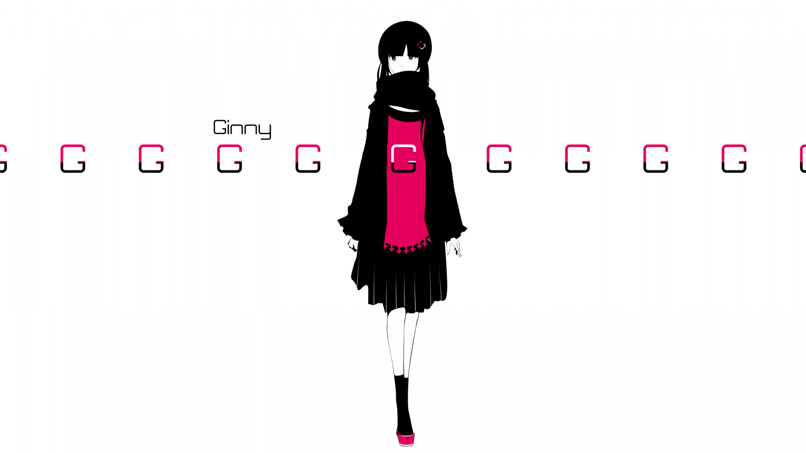 Wallpaper Email Protected Gadis Anime Latar Belakang Yang Sederhana Karakter Asli Rambut