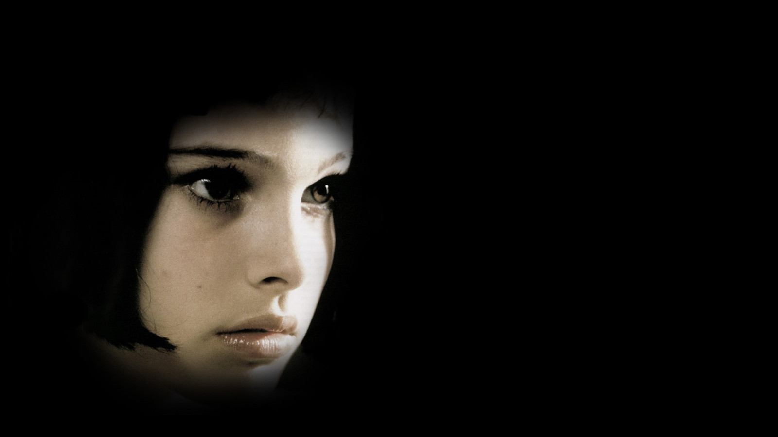 Wallpaper Face Model Black Background Movies Natalie Portman