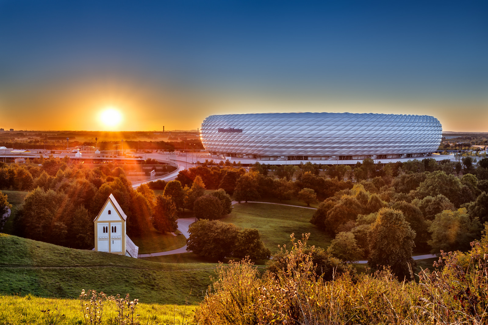 Wallpaper : temple, sunlight, landscape, sunset, city, nature, grass ...