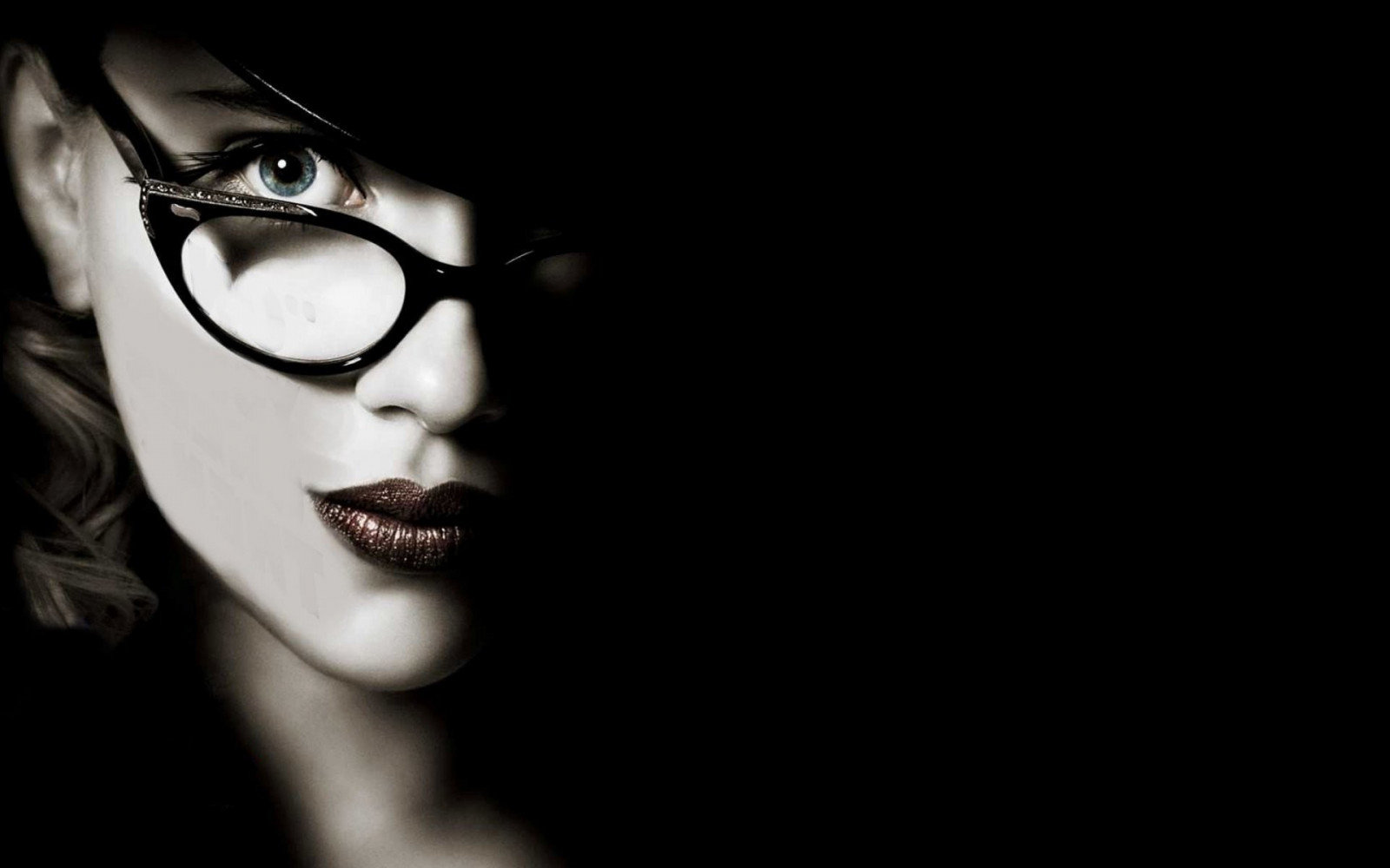 Wallpaper Face Women Dark Sunglasses Glasses Scarlett Johansson