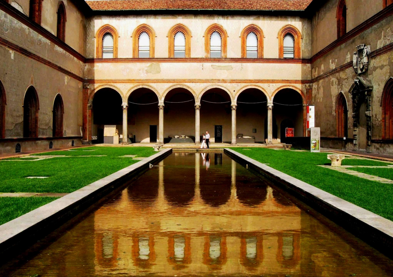 배경 화면 : 여행, 이탈리아, 밀라노, 건물, 녹색, 성, 역사, 돌, 건축물, 반사, 사진술, 유럽, 조용한, 아치, 평온 ...