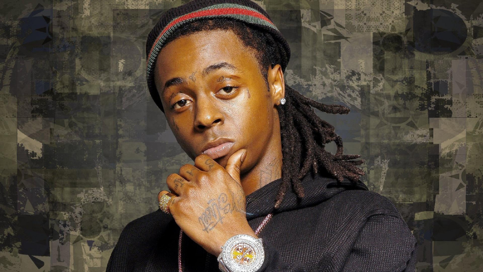วอลเปเปอร์ : Lil Wayne, แร็ป, สัก, นาฬิกา, dreadlocks 1920x1080 ...