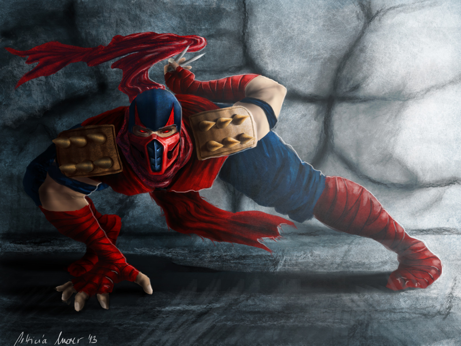 Wallpaper : merah, Super hero, Mortal Kombat, api, SENI, karakter fiksi ...