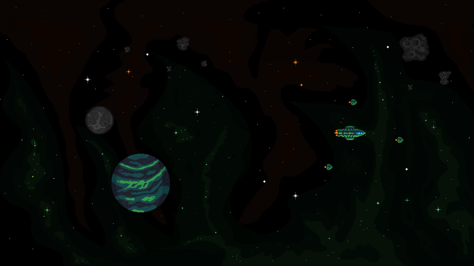 Wallpaper : pixel art, space, planet 1920x1080 - 夜半船夫 - 2226322 - HD ...