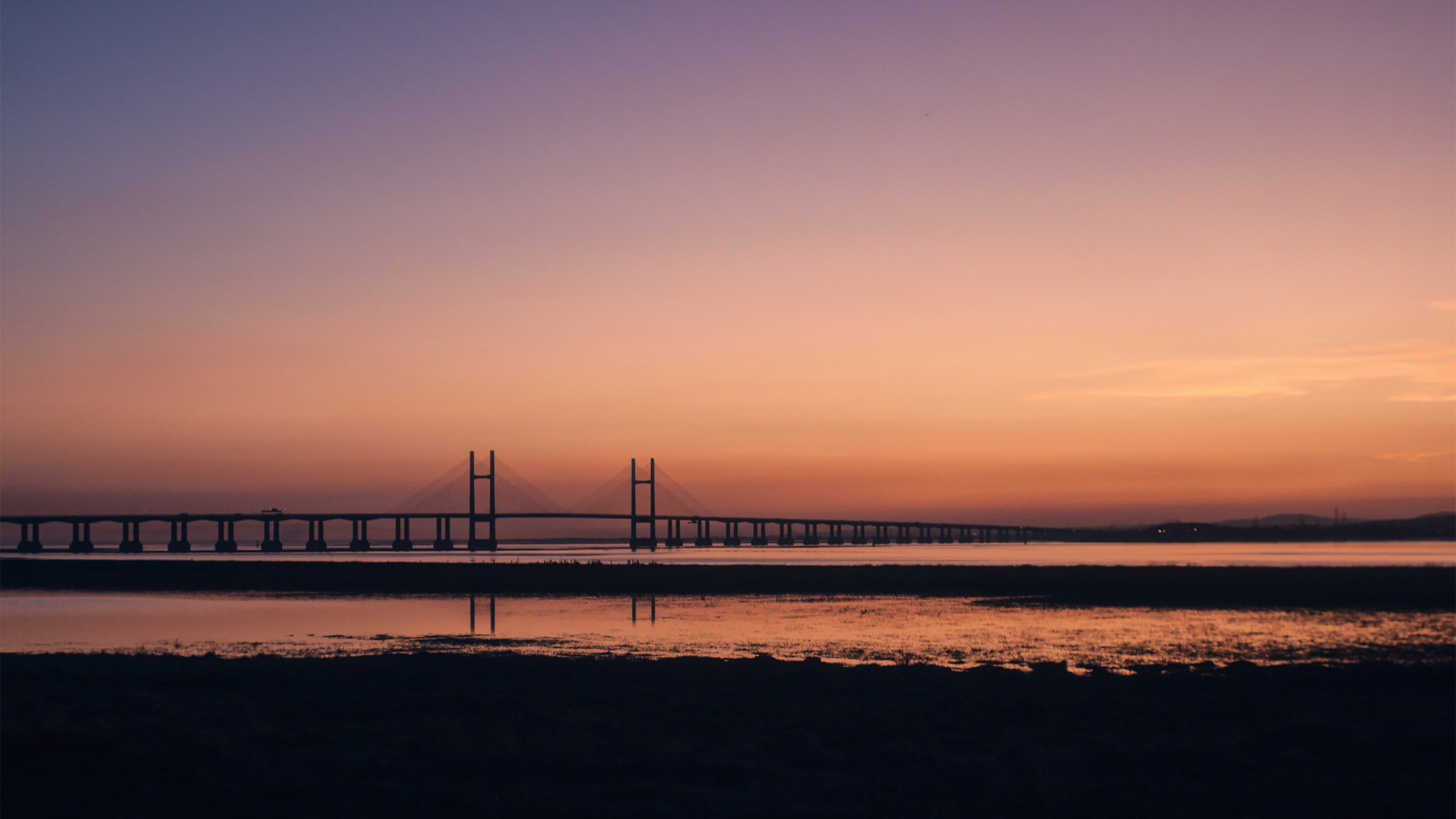 Wallpaper : river, sunset, bridge, water 2560x1440 - dsEdo - 1885355 ...