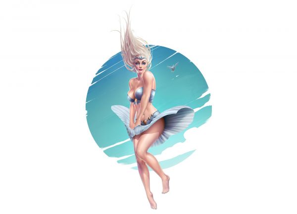 Fondos De Pantalla Arte Fantasía Chica De Fantasía Fondo Simple